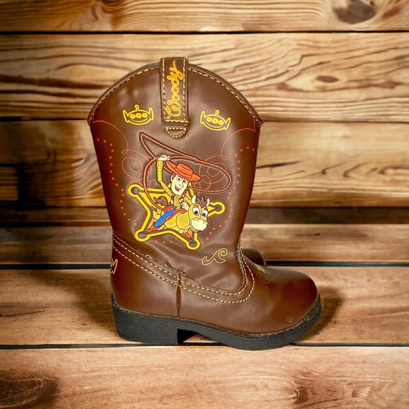 Disney | Shoes | Toy Story Kids Leather Cowboy Boots Woody Bullseye ...
